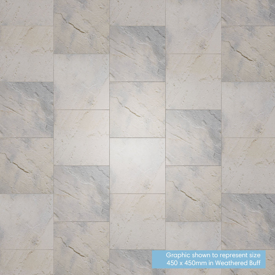 Bronte Weathered Buff Riven Concrete Garden Paving - 10% Off at ...