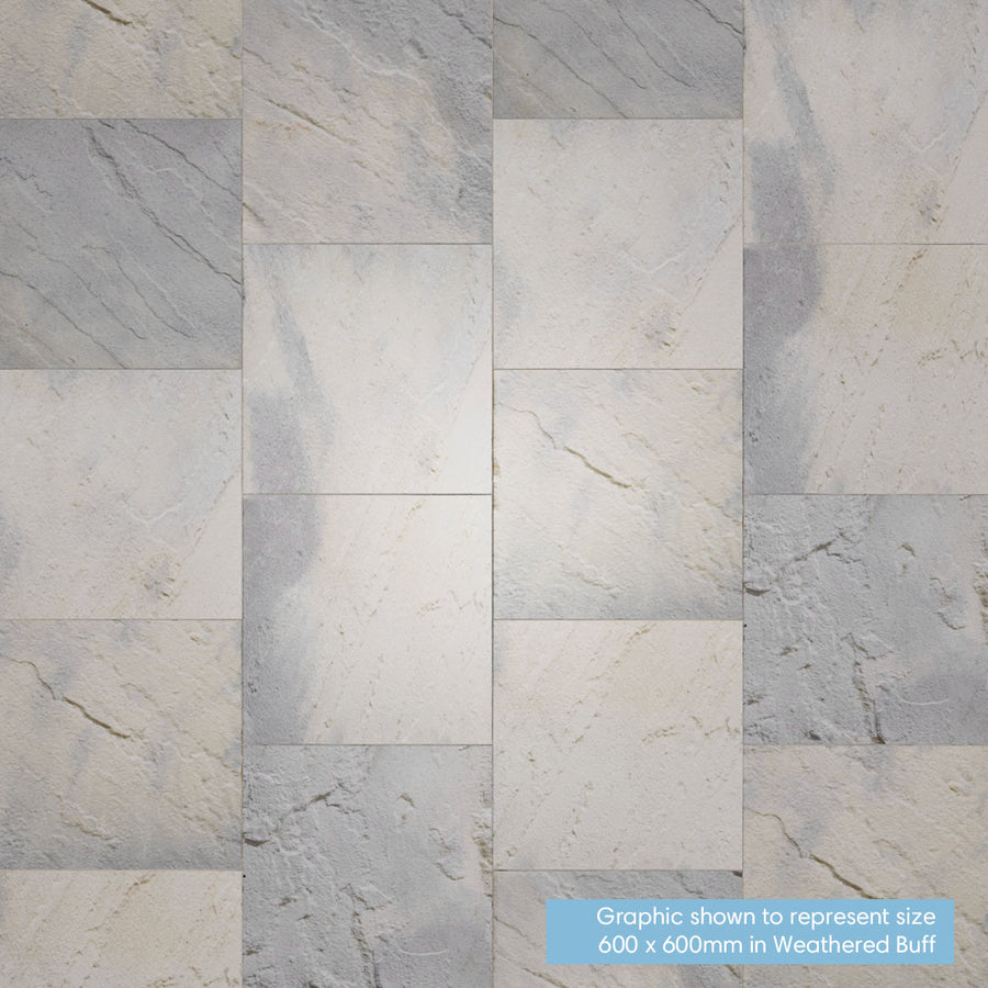 Bronte Weathered Buff Riven Concrete Garden Paving - 10% Off at ...