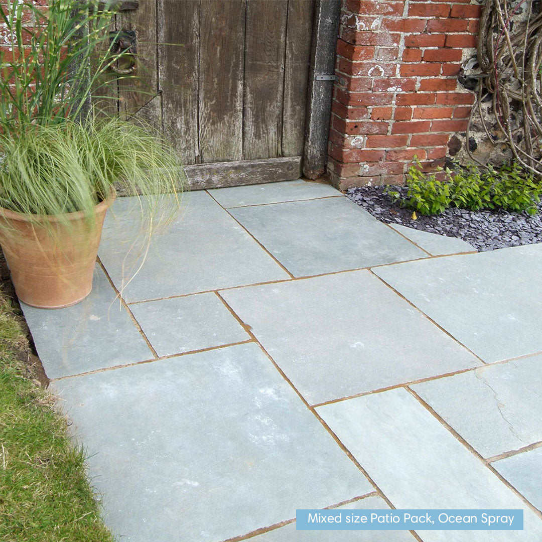 Rippled Ocean Spray Limestone Paving: 600 x 600mm – Clearance Paving